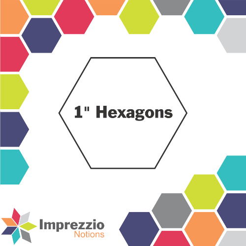 1 inch hexagon template - 1/4" seam — The Next Stitch